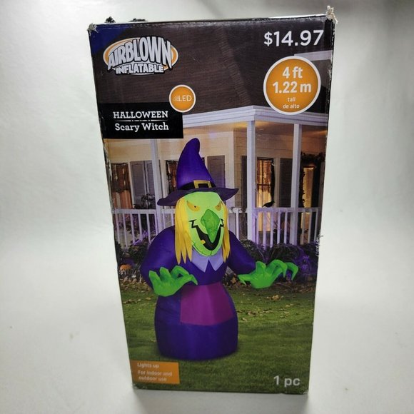 Gemmy | Holiday | Gemmy Scary Witch Airblown Inflatables 4 Yard Lawn ...
